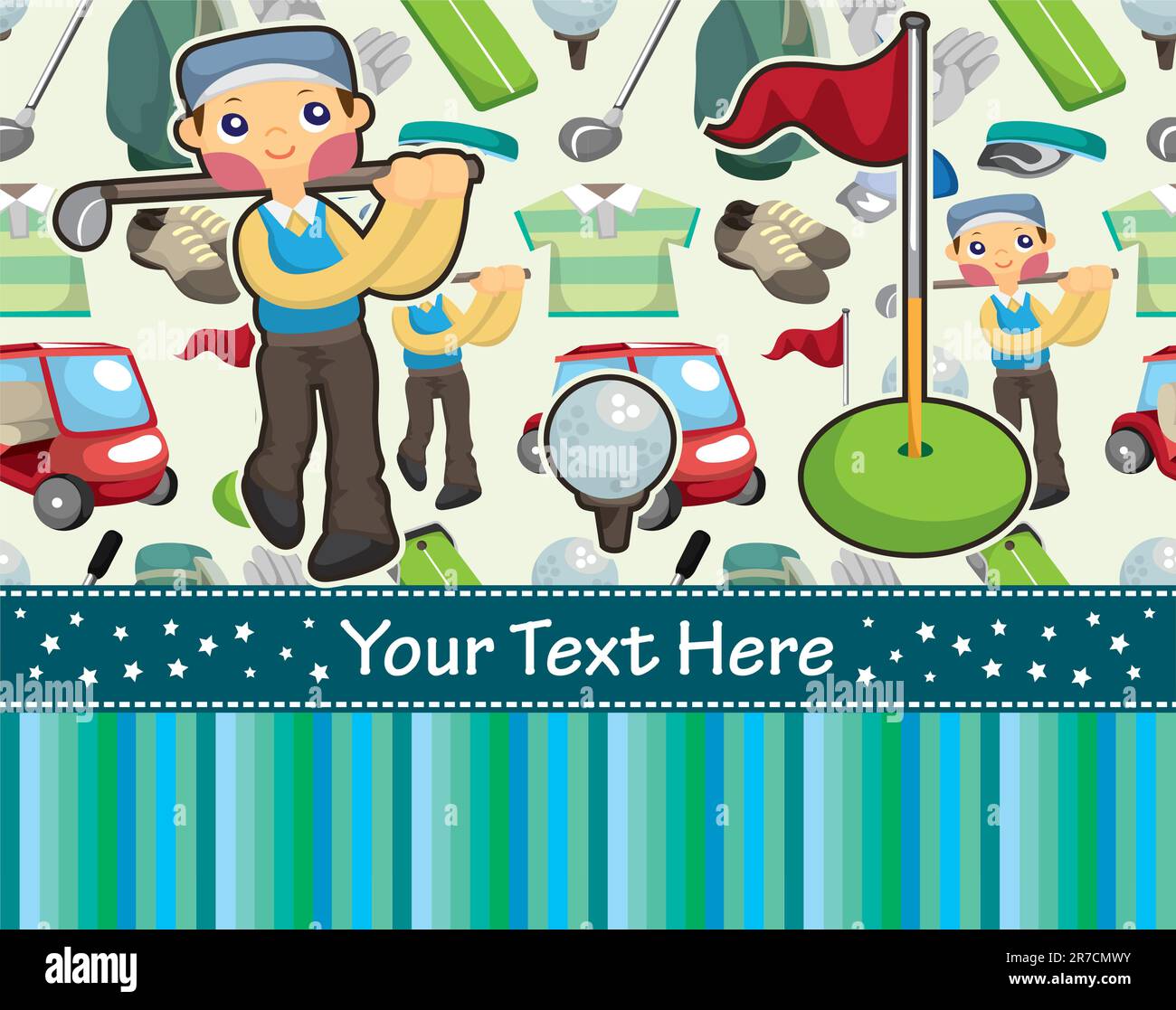 cartoon golf card Stock Vector Image & Art - Alamy