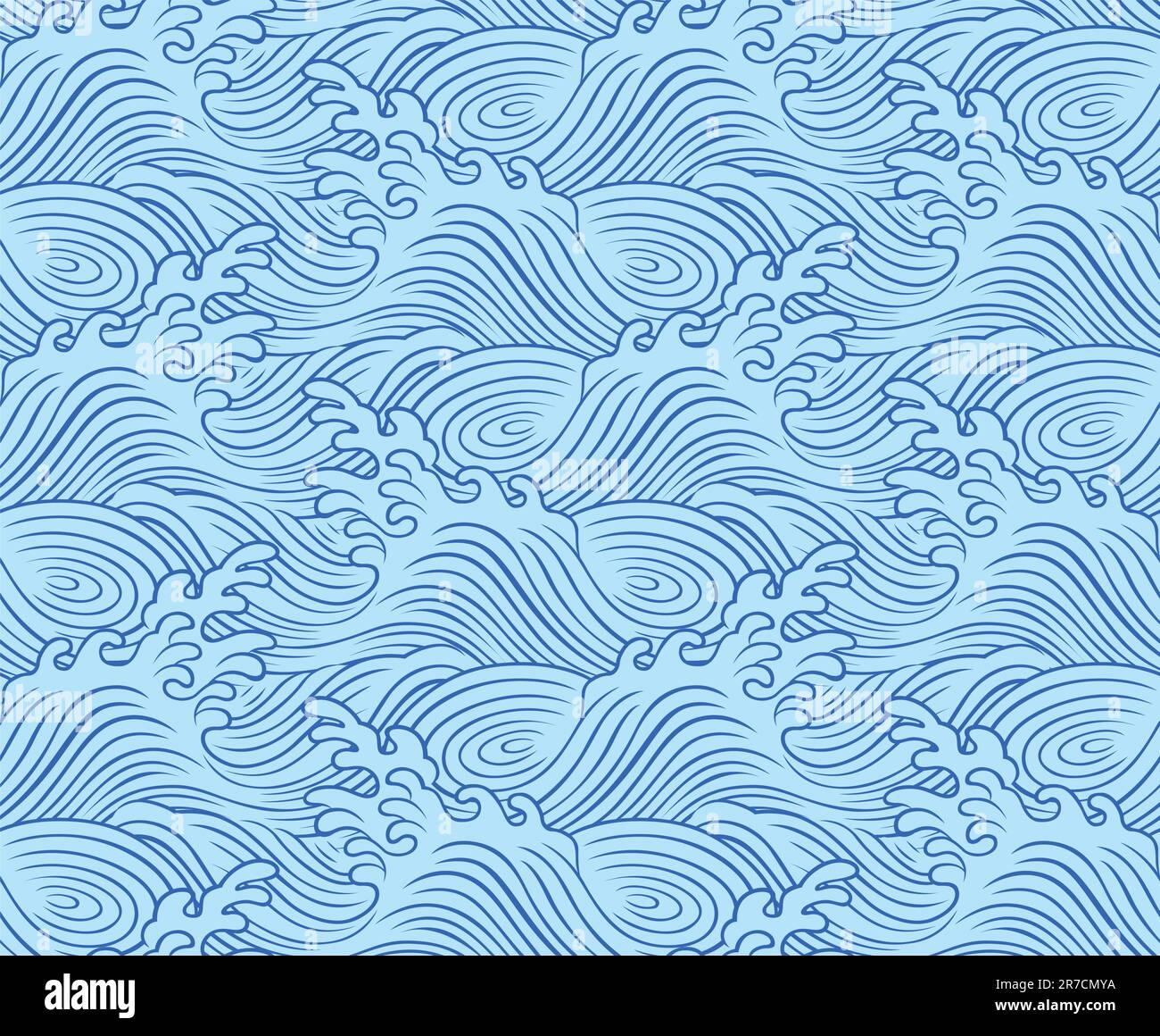 seamless ocean wave pattern Stock Vector Image & Art - Alamy