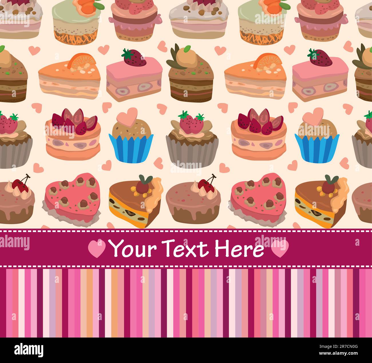 cartoon cake card Stock Vector Image & Art - Alamy