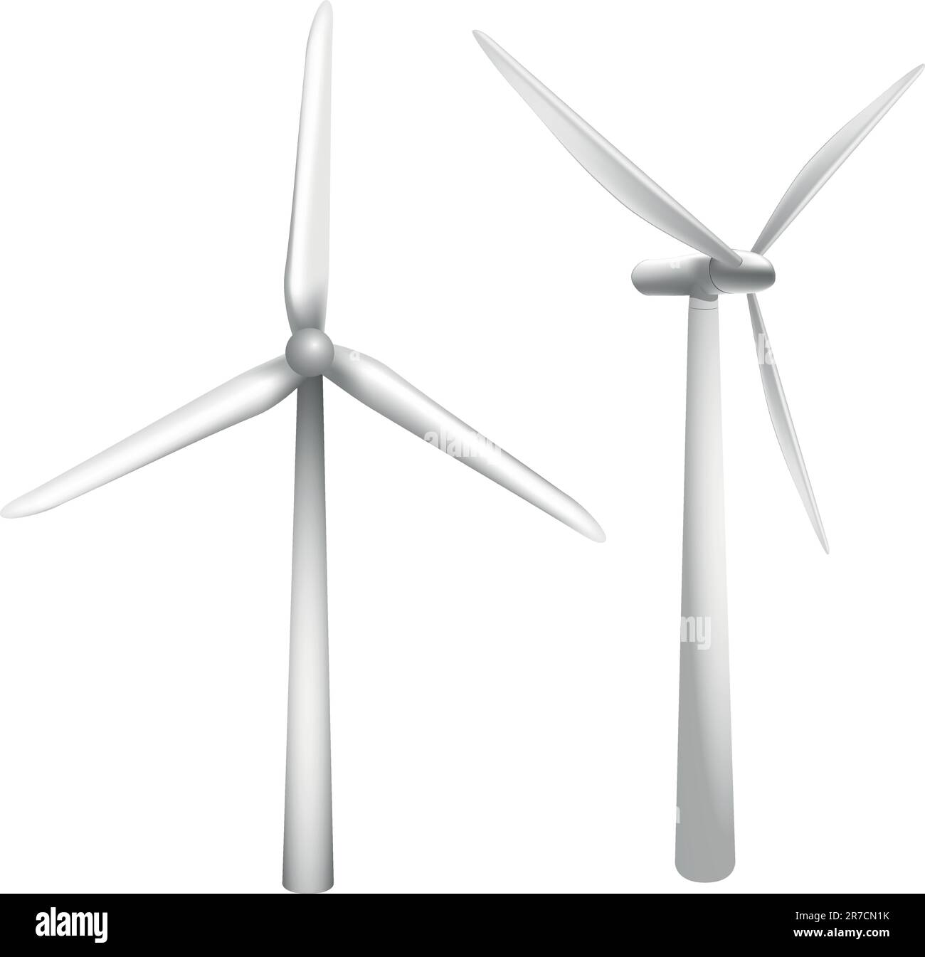 detailed vector illustration of a wind generator Stock Vector Image ...
