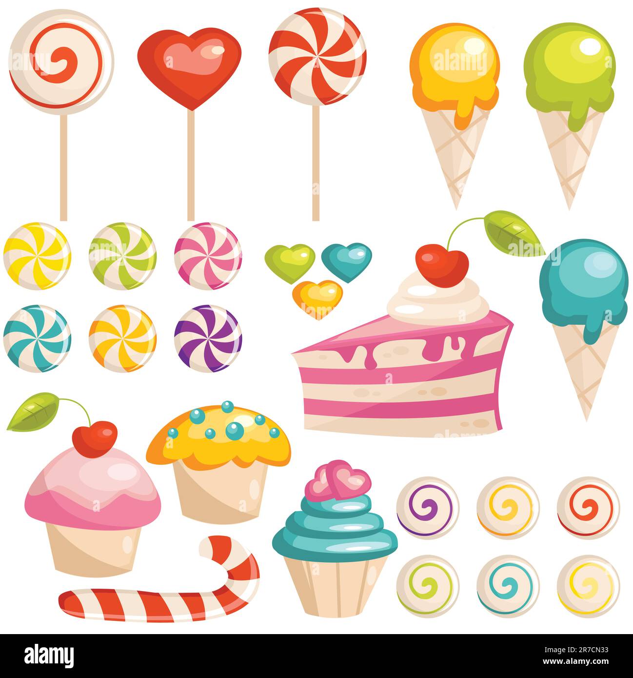 Set of sweets icons, vector illustration Stock Vector Image & Art - Alamy