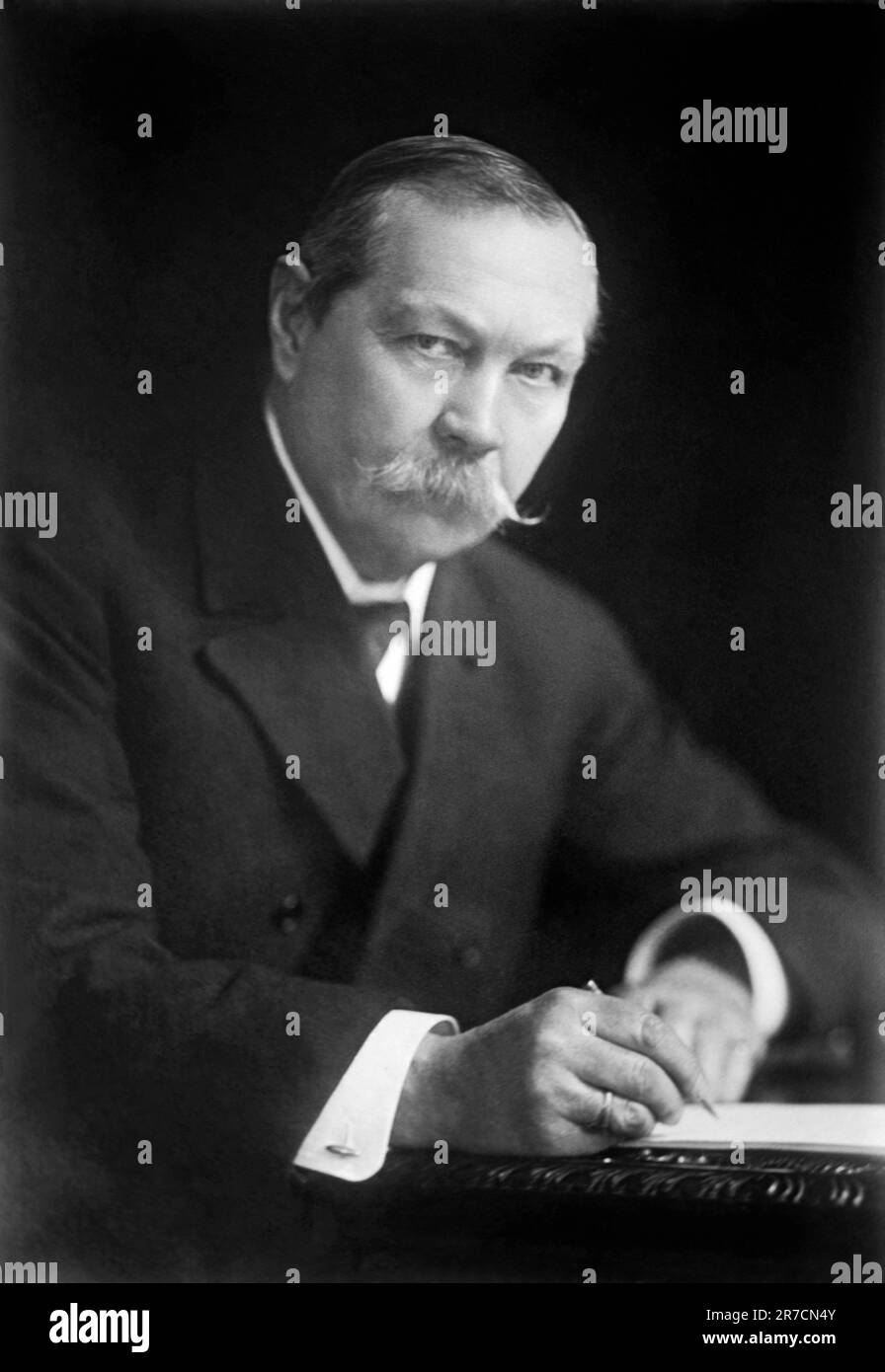 England: 1923 Author Sir Arthur Conan Doyle of the noted Sherlock ...