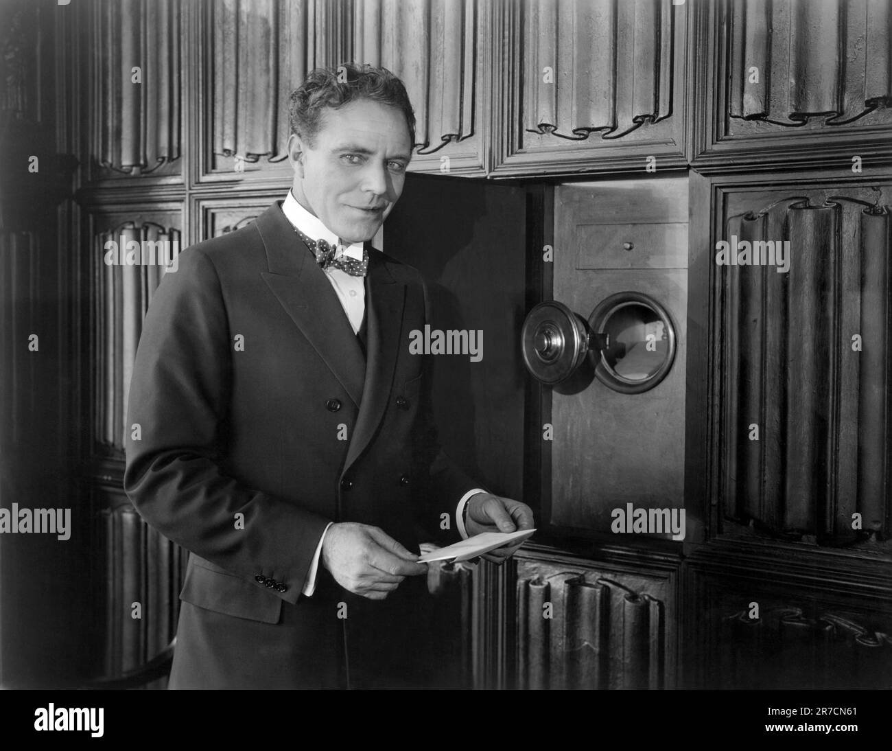 Hollywood, California: 1917 Actor John Barrymore as Raffles in a scene ...