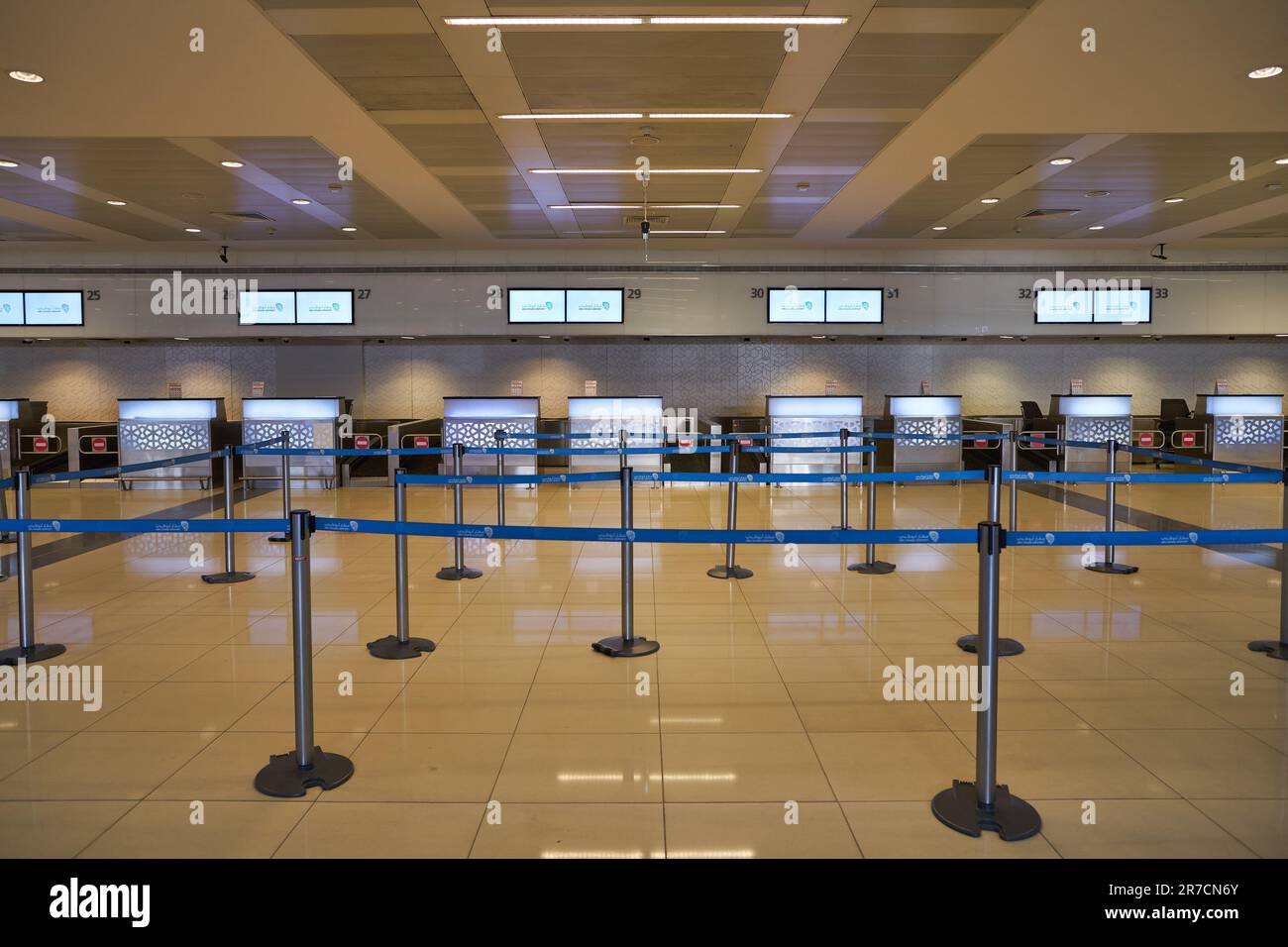 ABU DHABI, UAE - CIRCA JANUARY, 2020: check-in area in Abu Dhabi ...
