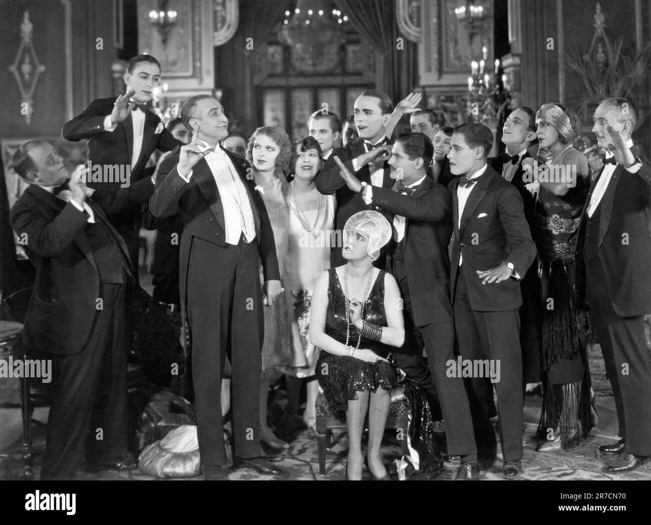 Hollywood, California, c 1923 A humorous scene from an early silent ...