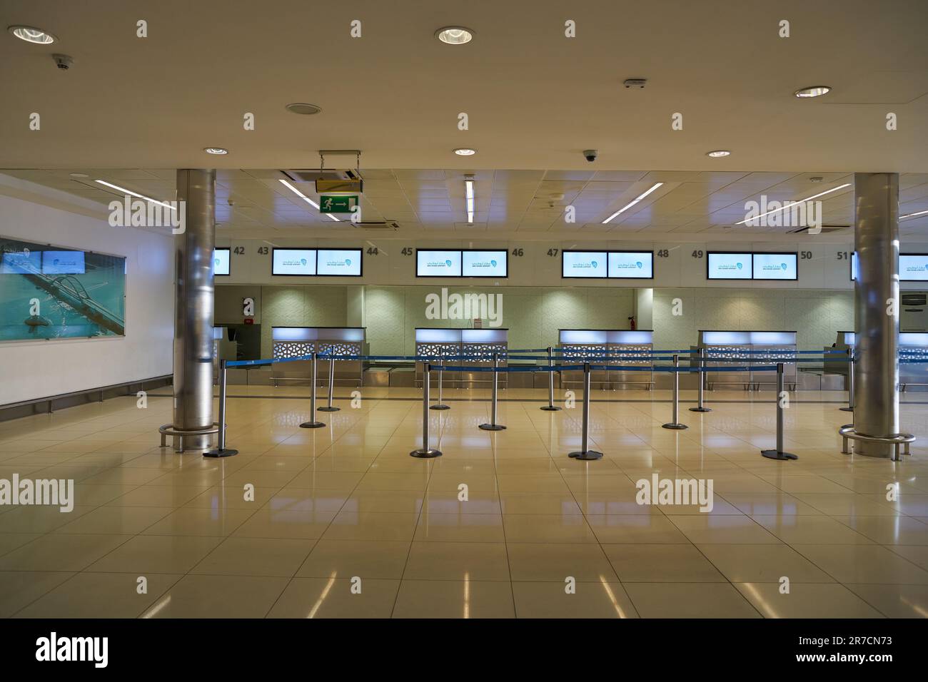 ABU DHABI, UAE - CIRCA JANUARY, 2020: check-in area in Abu Dhabi ...