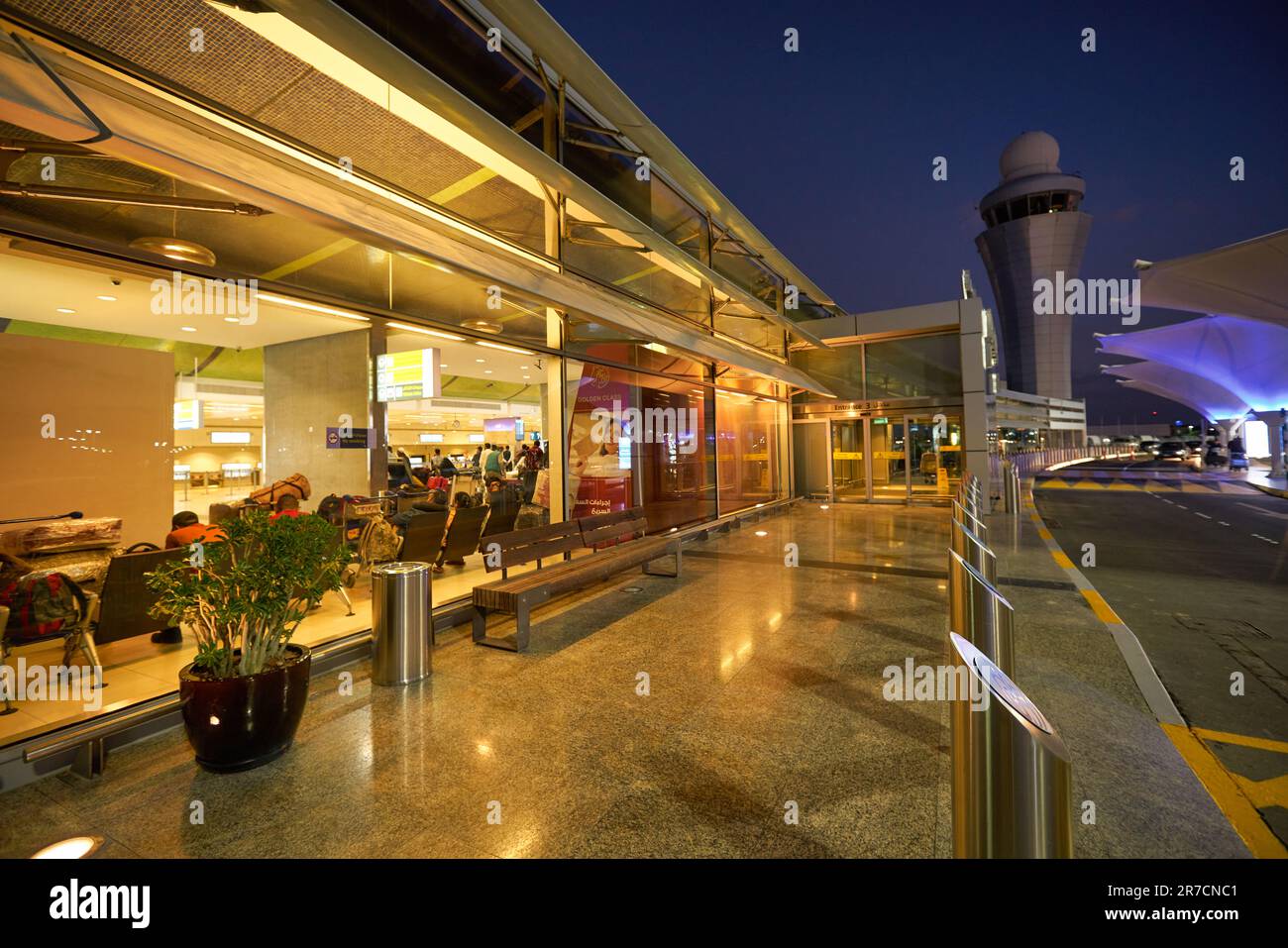 ABU DHABI, UAE - CIRCA JANUARY, 2020: street level view of Abu Dhabi ...