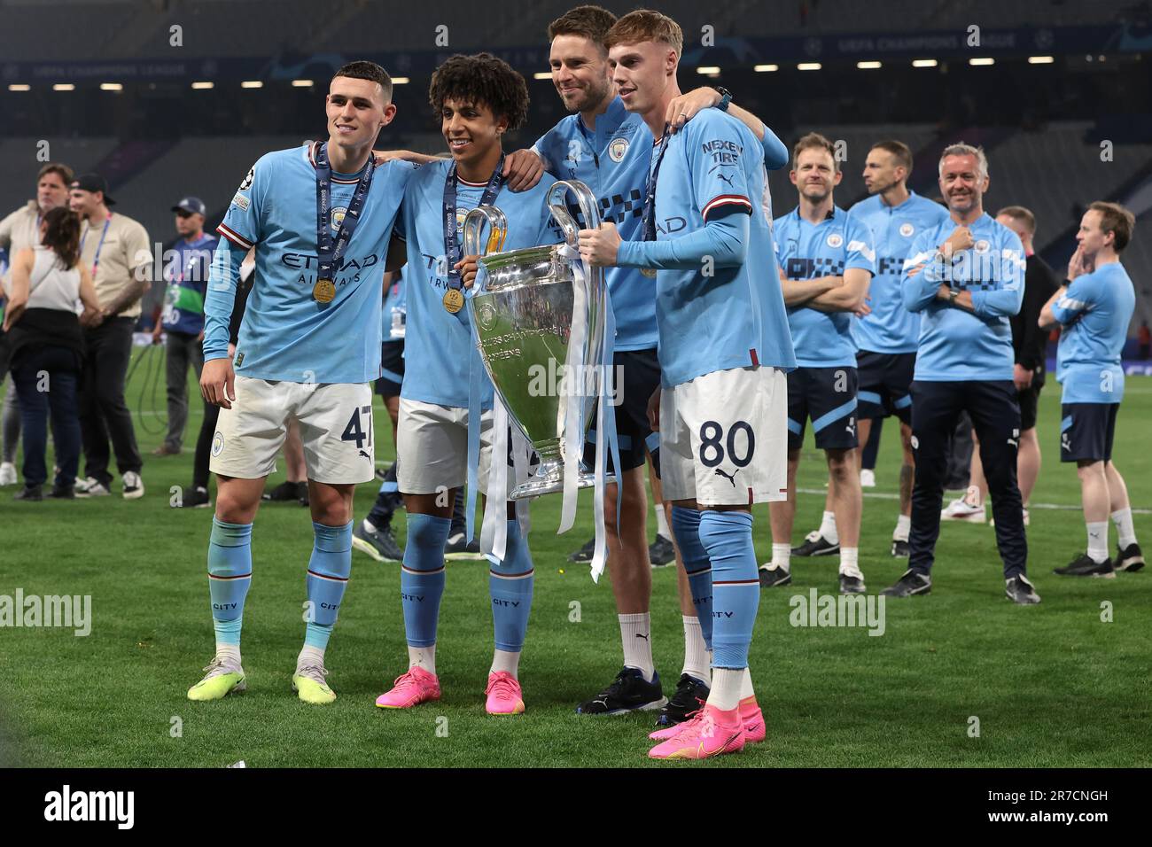 Istanbul, Turkey, 10th June 2023. Phil Foden, Rico Lewis and Cole ...