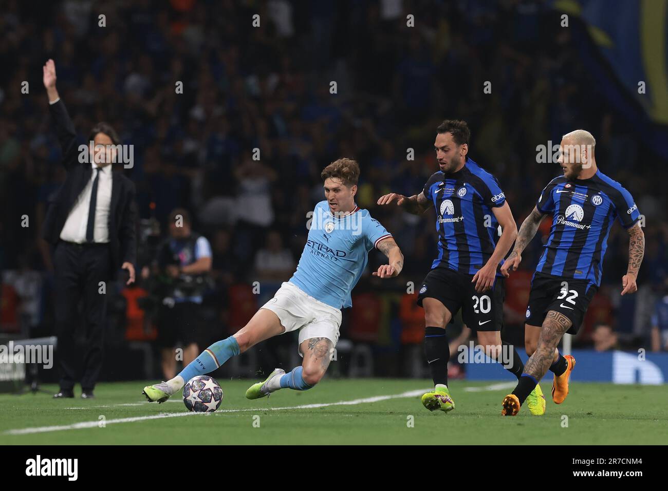 Istanbul, Turkey, 10th June 2023. Simone Inzaghi Head coach of FC Internazionale appeals for a ...