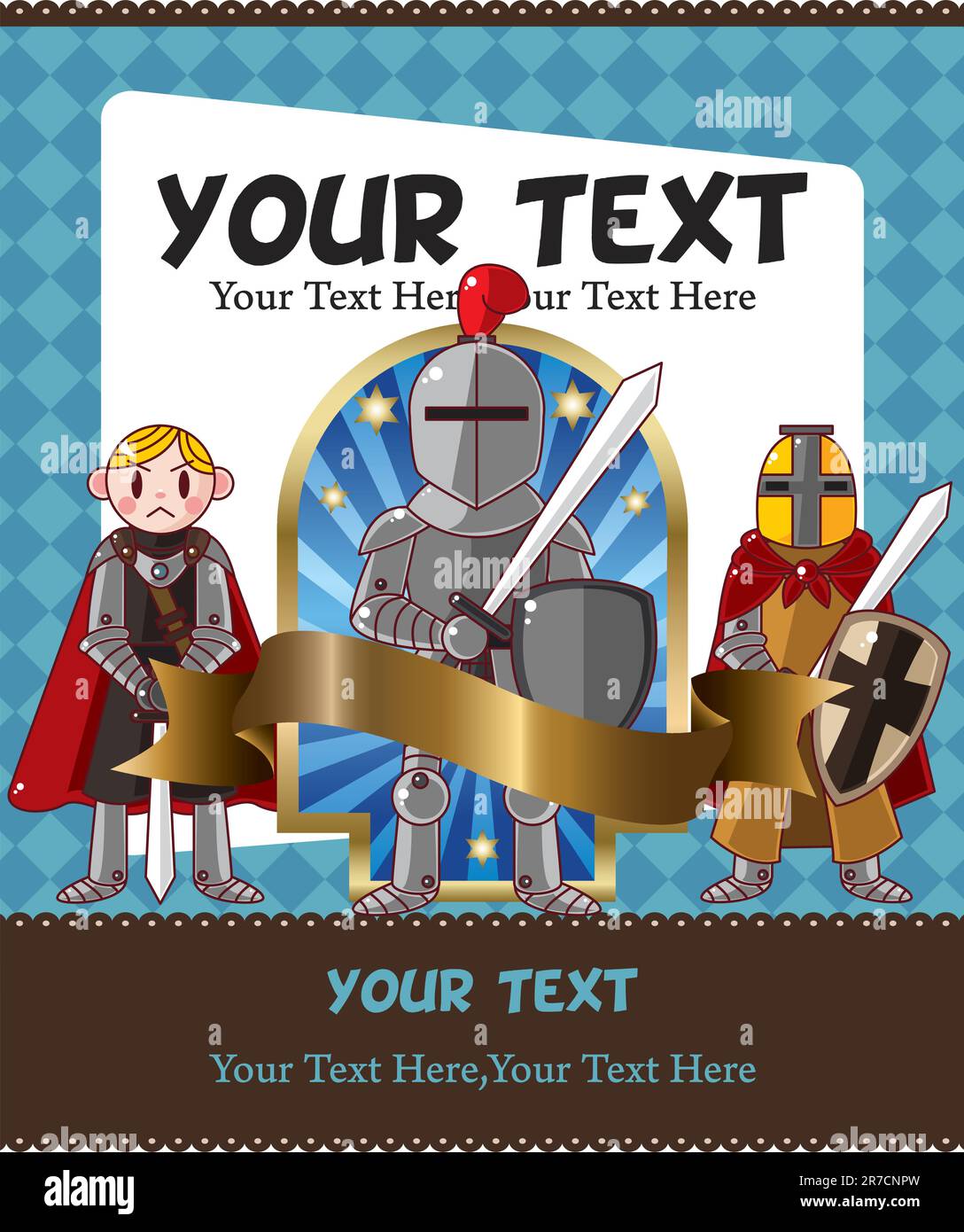 cartoon knight card Stock Vector Image & Art - Alamy