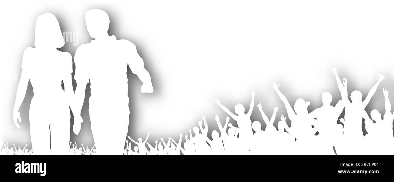 Crowd cheering Black and White Stock Photos & Images - Alamy