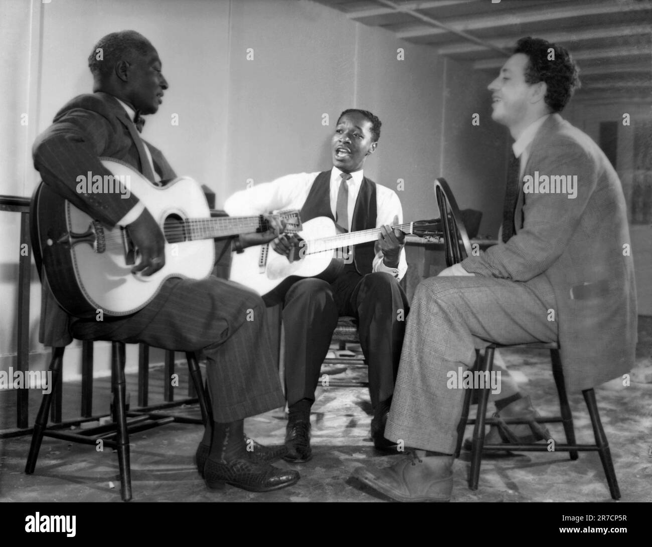New York, New York: c. 1940. L-R: Leadbelly, Josh White and Nicholas ...