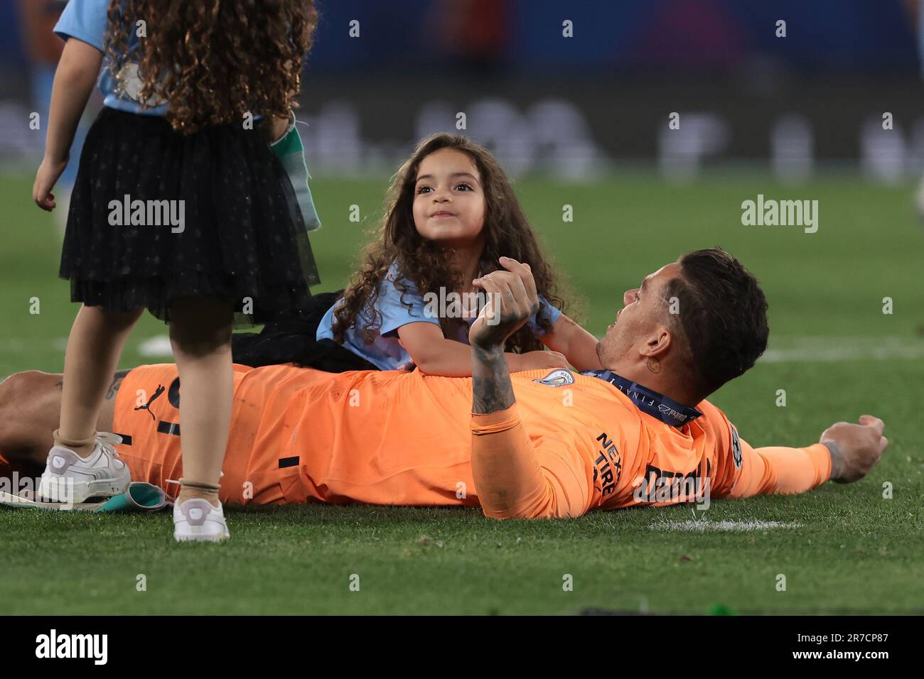 Istanbul, Turkey, 10th June 2023. Ederson of Manchester City takes time ...