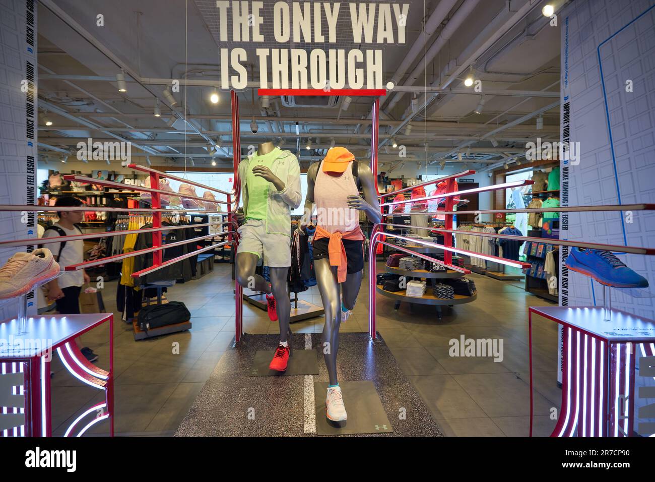 BANGKOK, THAILAND - CIRCA JANUARY, 2020: dressed mannequines displayed ...