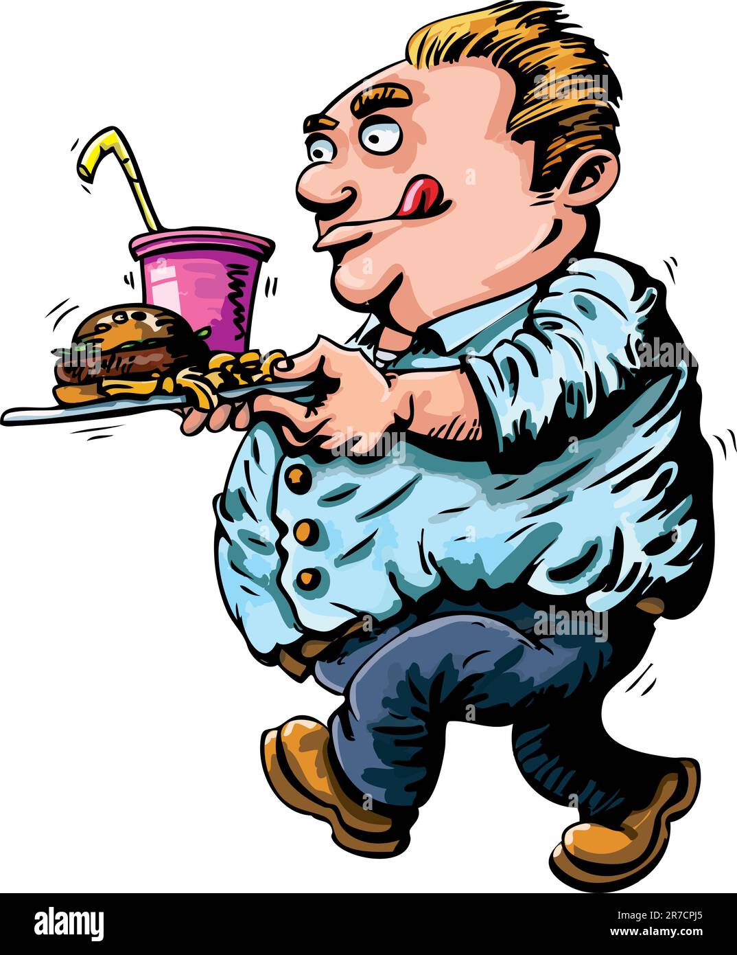 Overweight man Stock Vector Images - Alamy