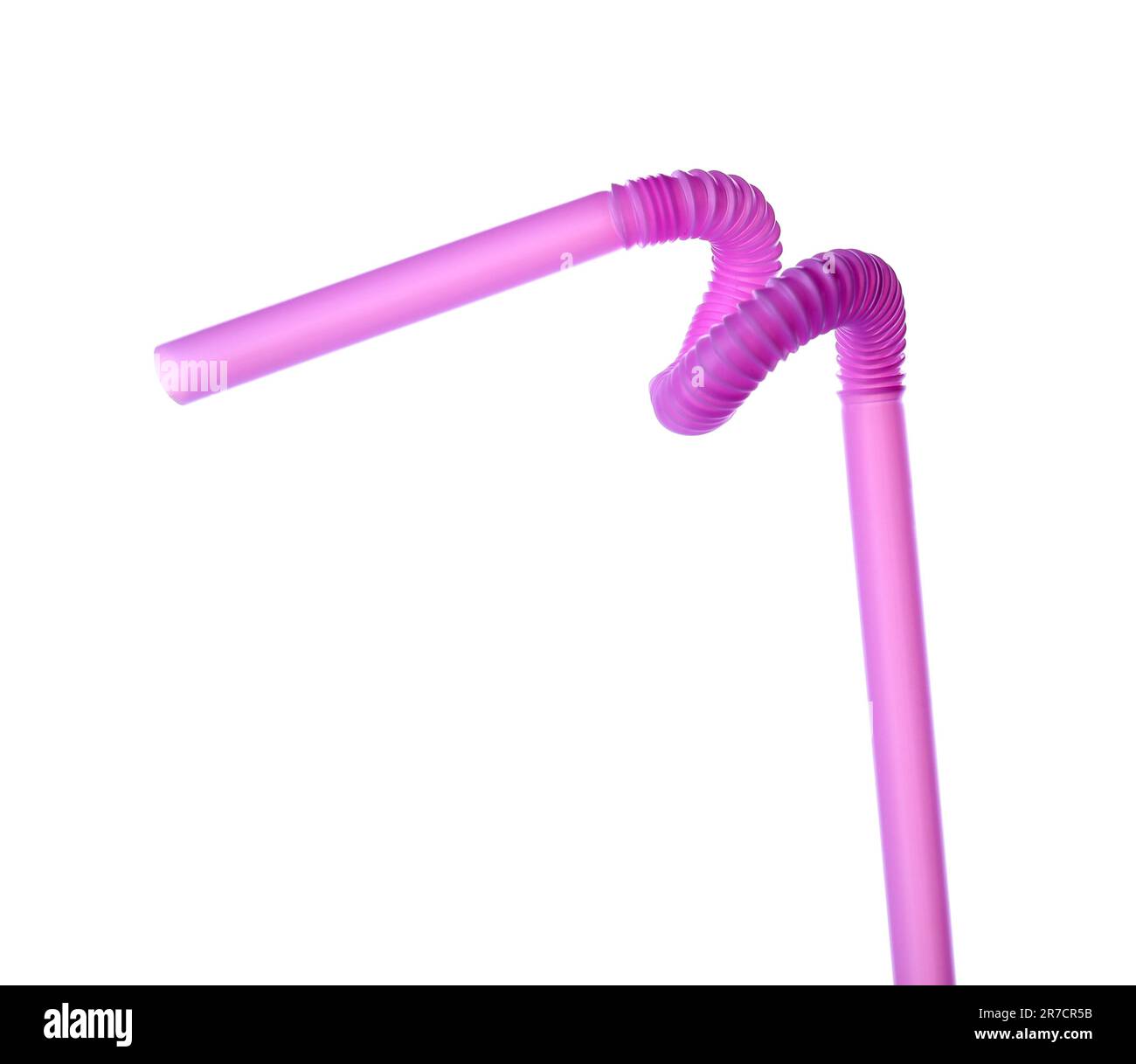 Light purple plastic cocktail straw isolated on white Stock Photo - Alamy