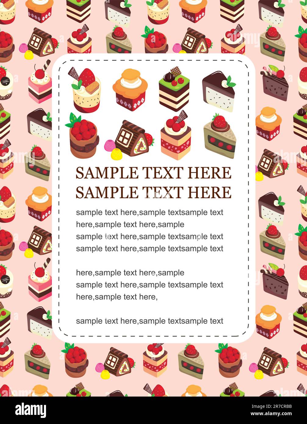 cartoon cake card Stock Vector Image & Art - Alamy