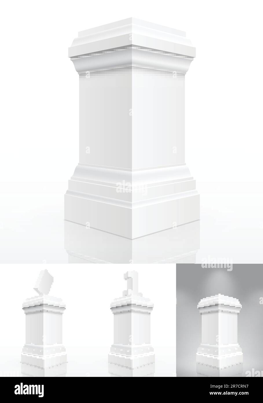 White column isolated on Stock Vector Images - Alamy