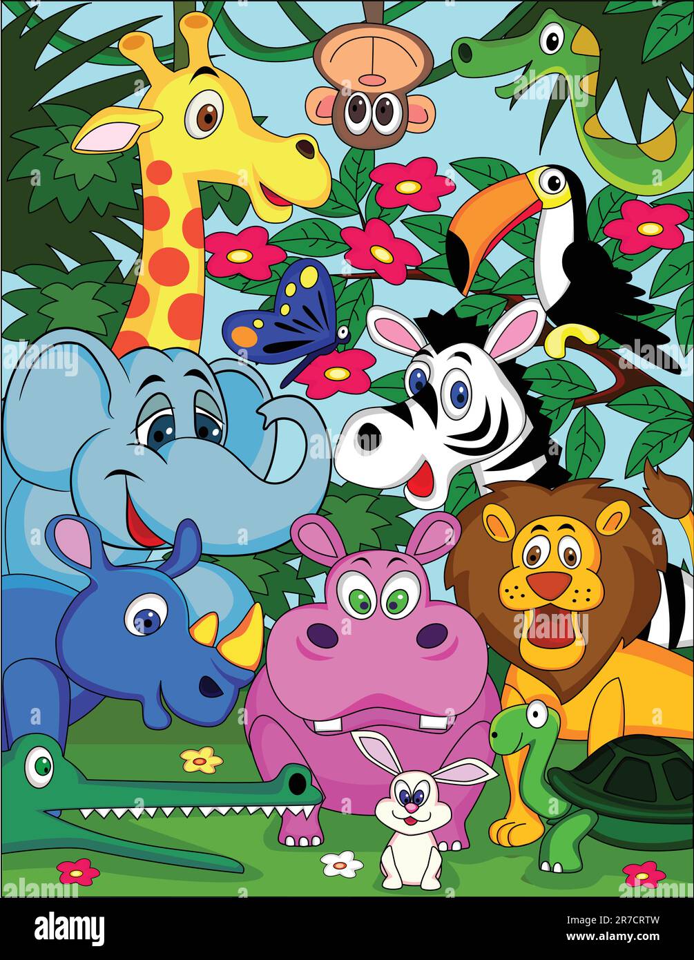 Wild animal cartoon Stock Vector Image & Art - Alamy