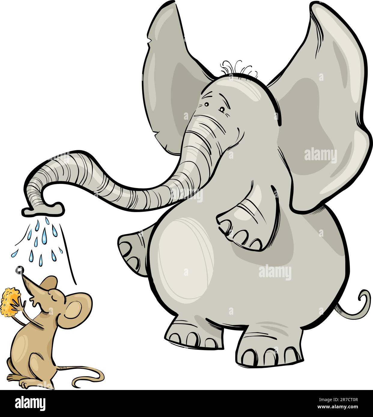 Cartoon illustration of mouse and elephant Stock Vector Image & Art - Alamy