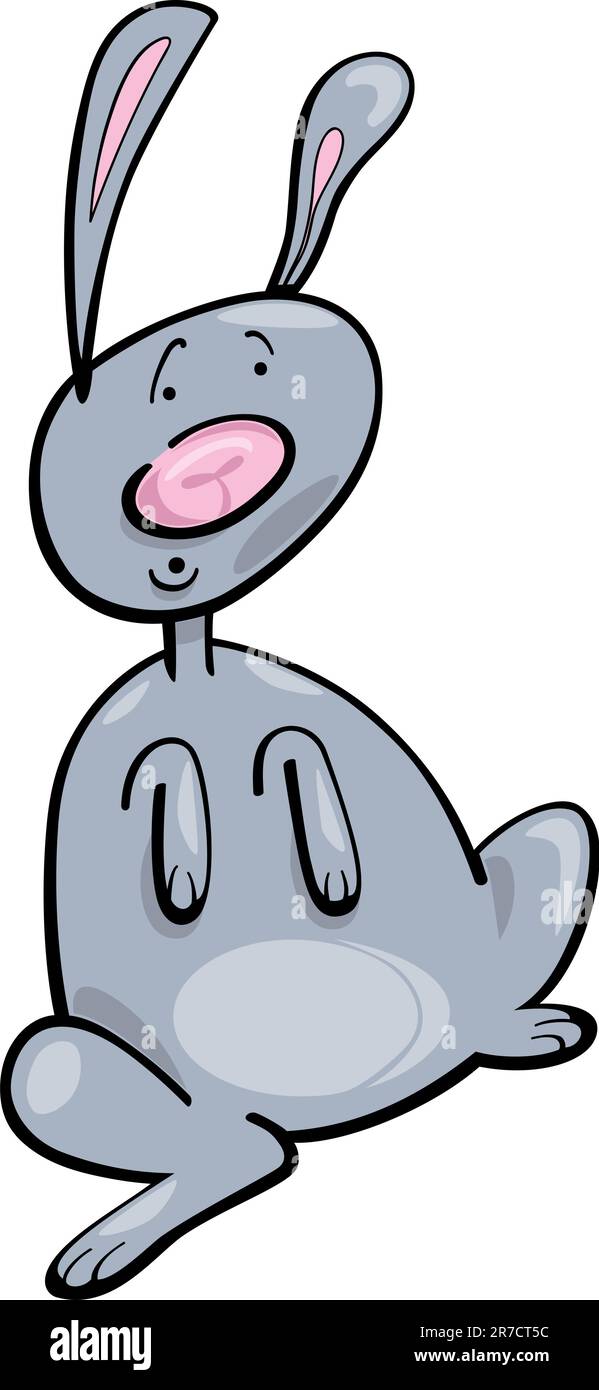 Cartoon illustration of funny rabbit Stock Vector Image & Art - Alamy