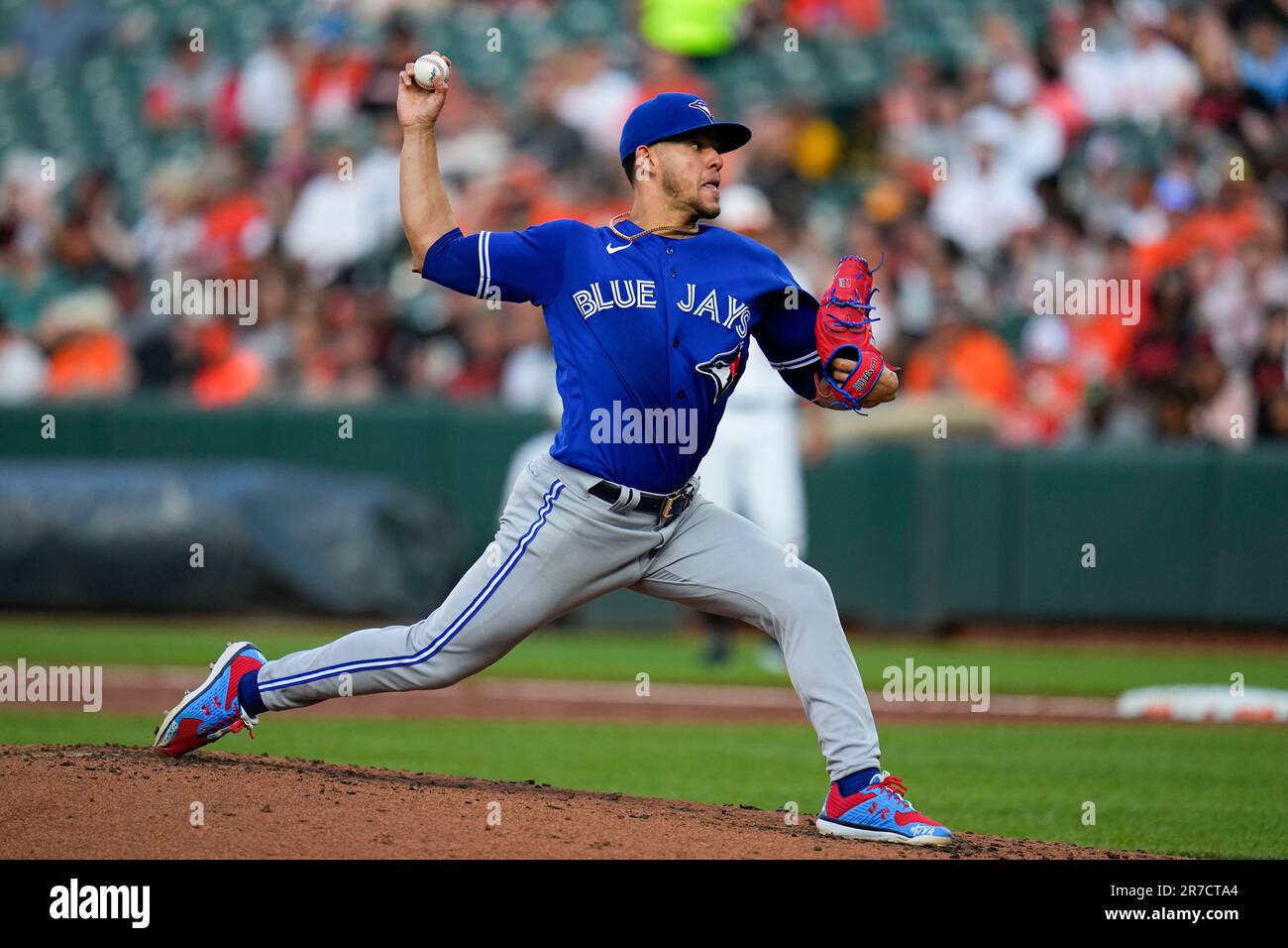 Toronto Blue Jays starting pitcher Jose Berrios throws a pitch to the ...