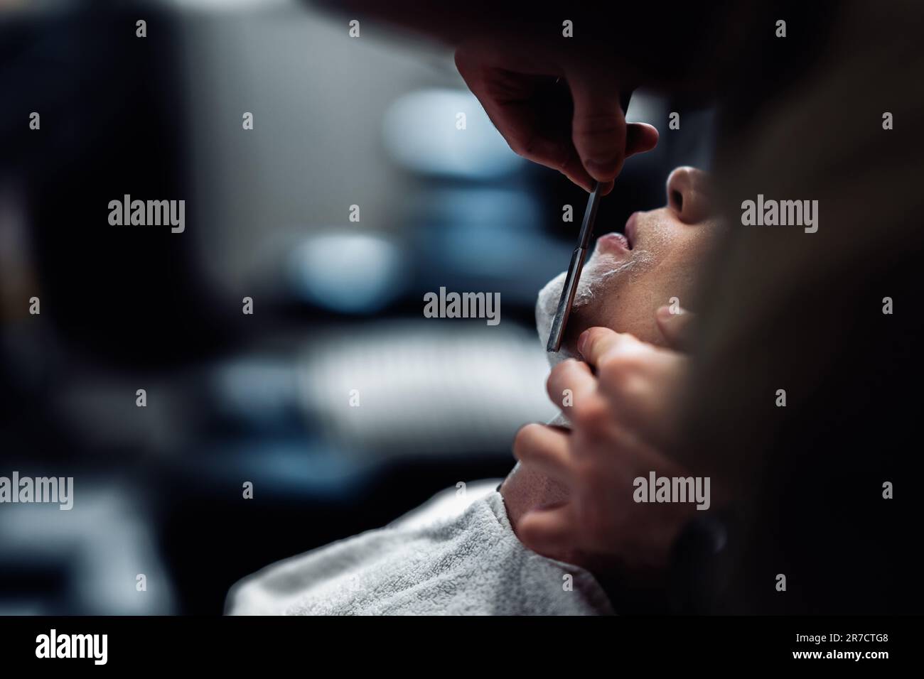 Old man shaves beard hi-res stock photography and images - Alamy