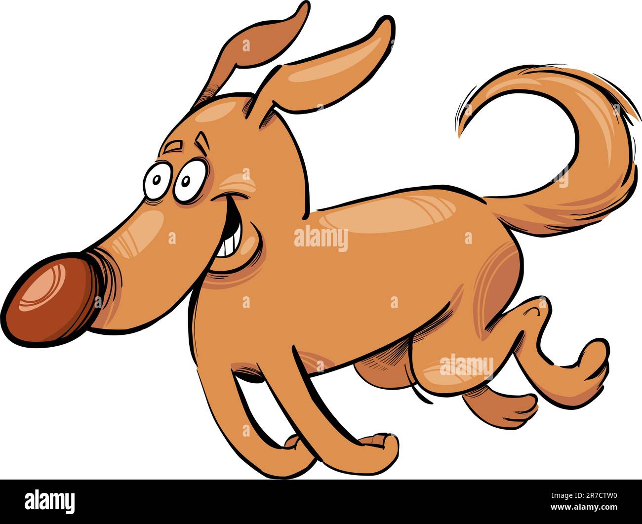 Cartoon illustration of running dog Stock Vector Image & Art - Alamy
