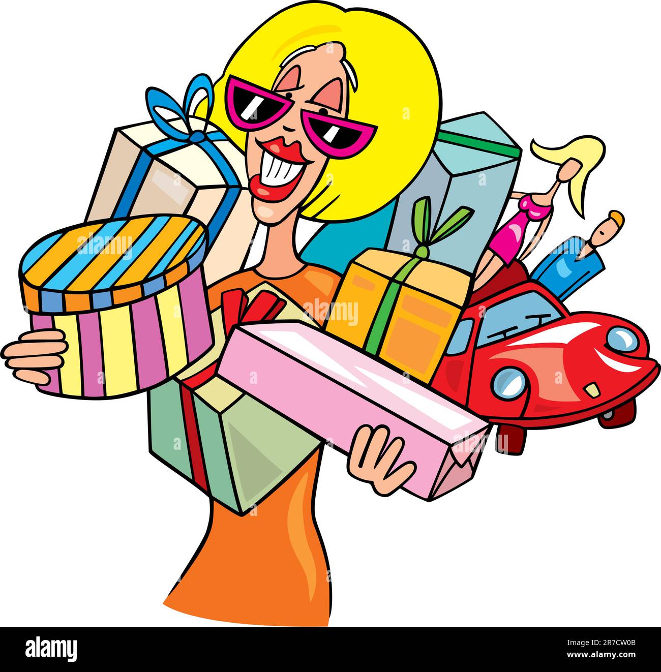 Happy woman smile on Stock Vector Images - Alamy