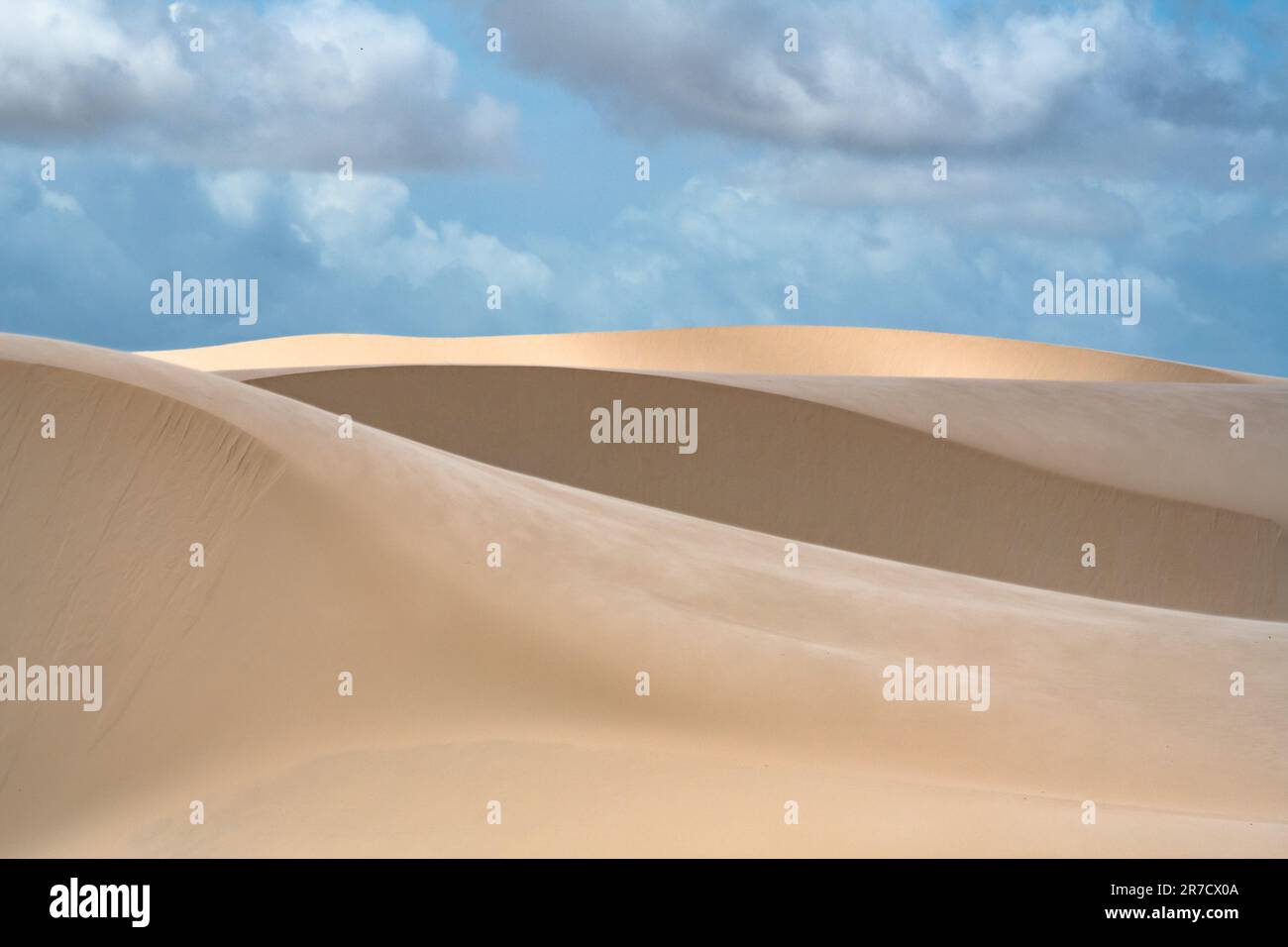 Sand dunes and freshwater lakes of Lençois Maranhenses National Park ...