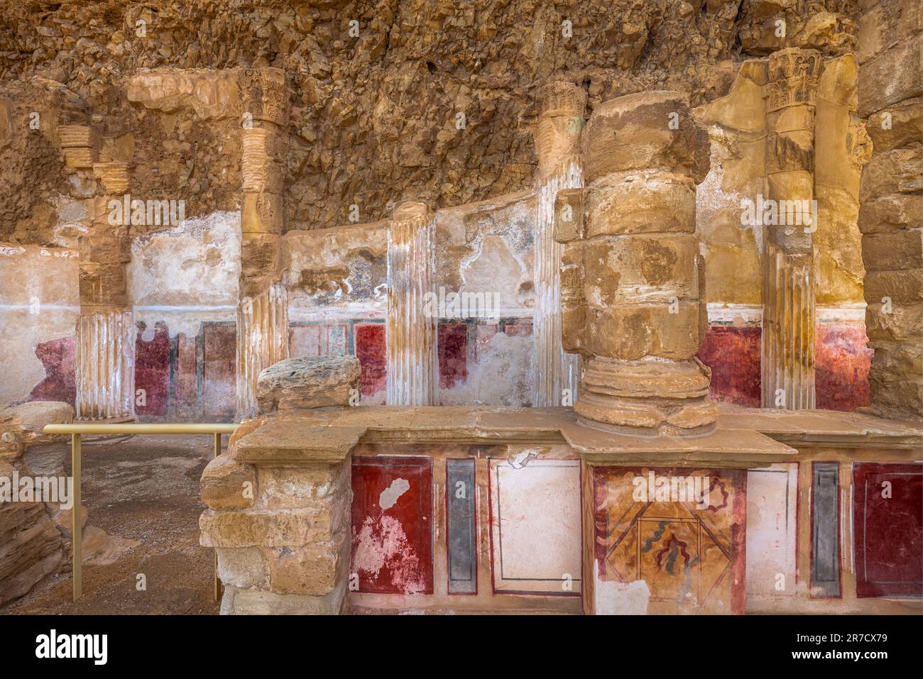 THE NORTHERN PALACE (37-31 BCE) MASADA ISRAEL Stock Photo - Alamy