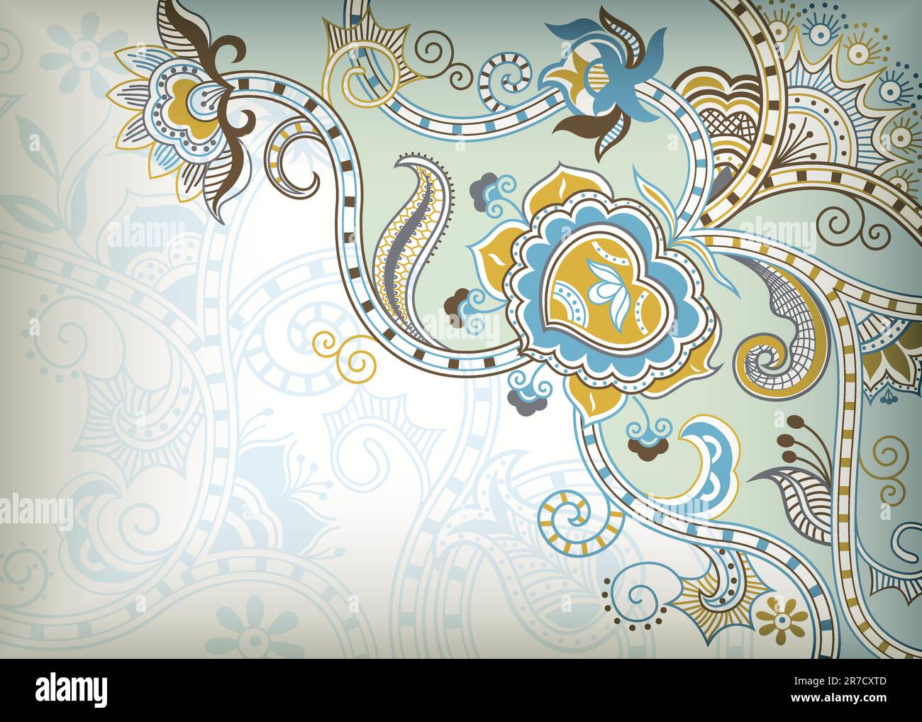 Illustration of abstract floral background in asia style Stock Vector ...