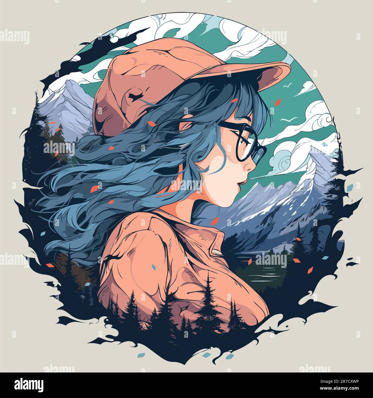 Summit Style: Inspiring Vector Art for Girls Who Love Mountain Climbing ...