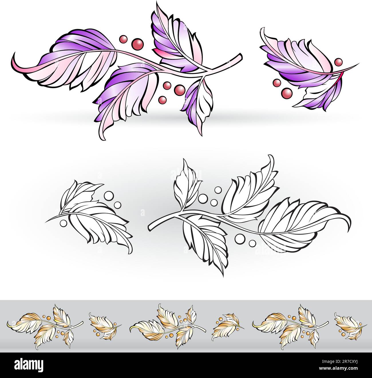 Floral number six design hi-res stock photography and images - Alamy