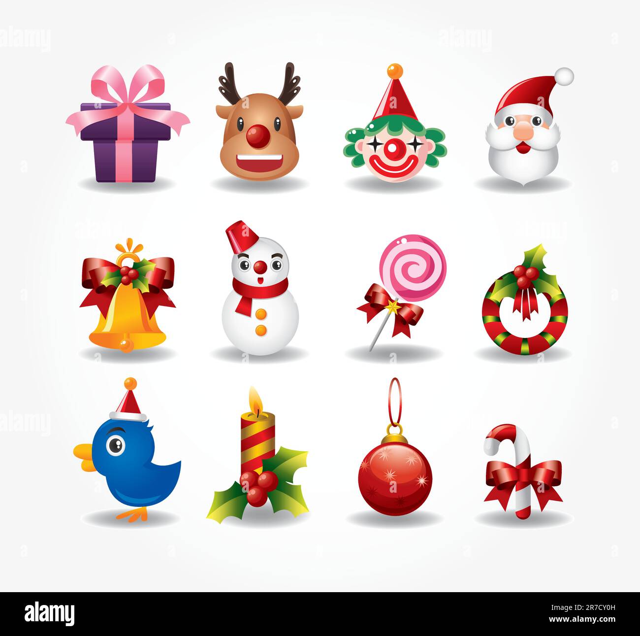 christmas icons set. Vector Stock Vector Image & Art - Alamy