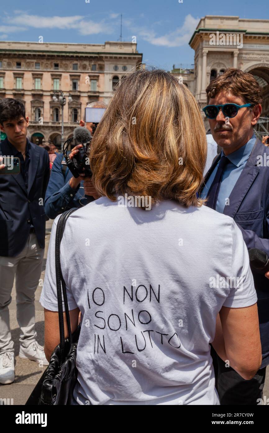 Milan, Italy - June 14, 2023: Large crowd at the state funeral of ...