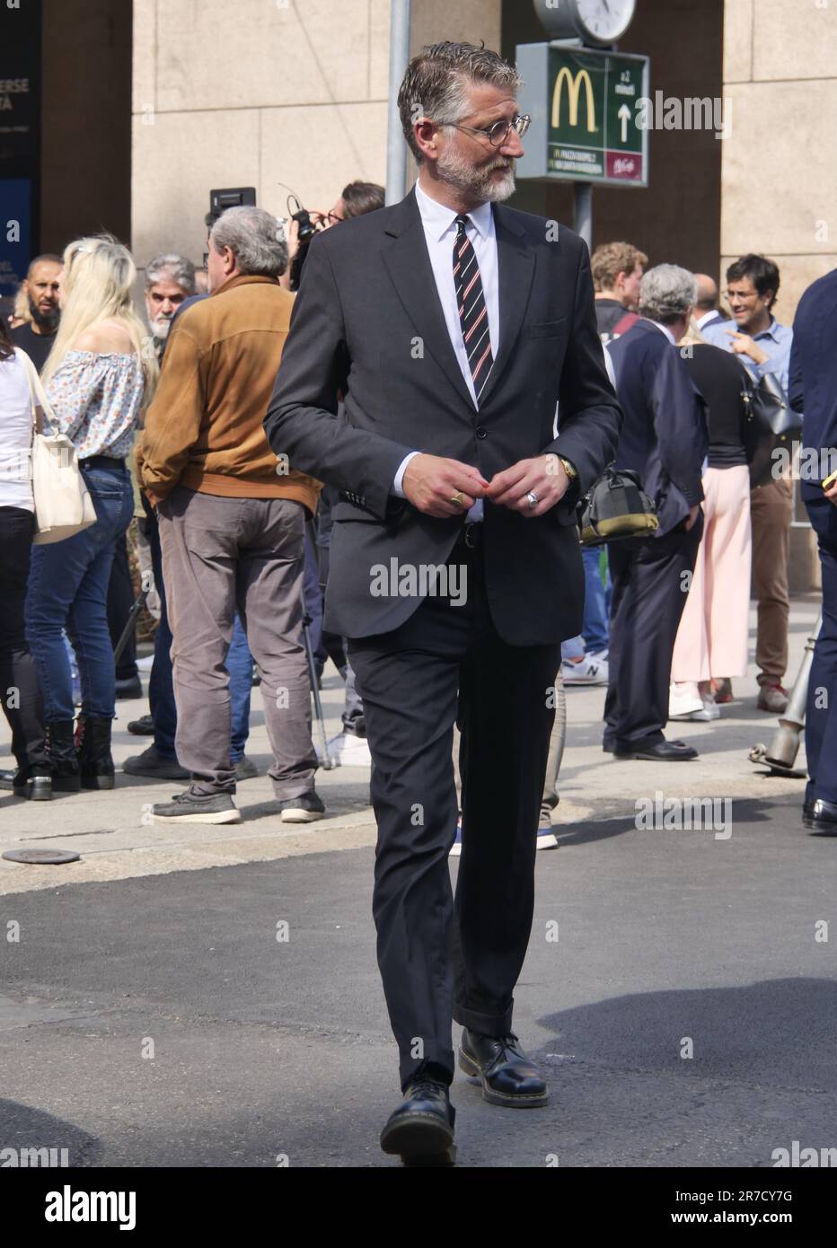 Milan Milan, . 14th June, 2023. Journalist Alessandro Giuli on the ...