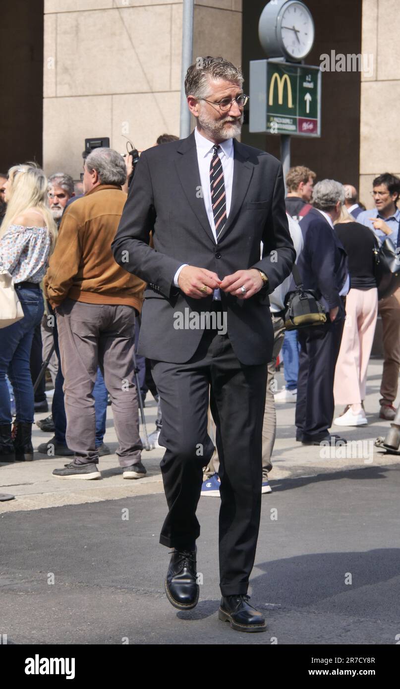 Milan Milan, . 14th June, 2023. Journalist Alessandro Giuli on the ...