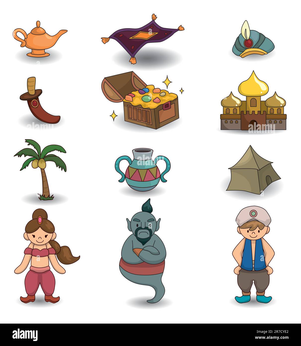 cartoon Lamp of Aladdin icon Stock Vector Image & Art - Alamy