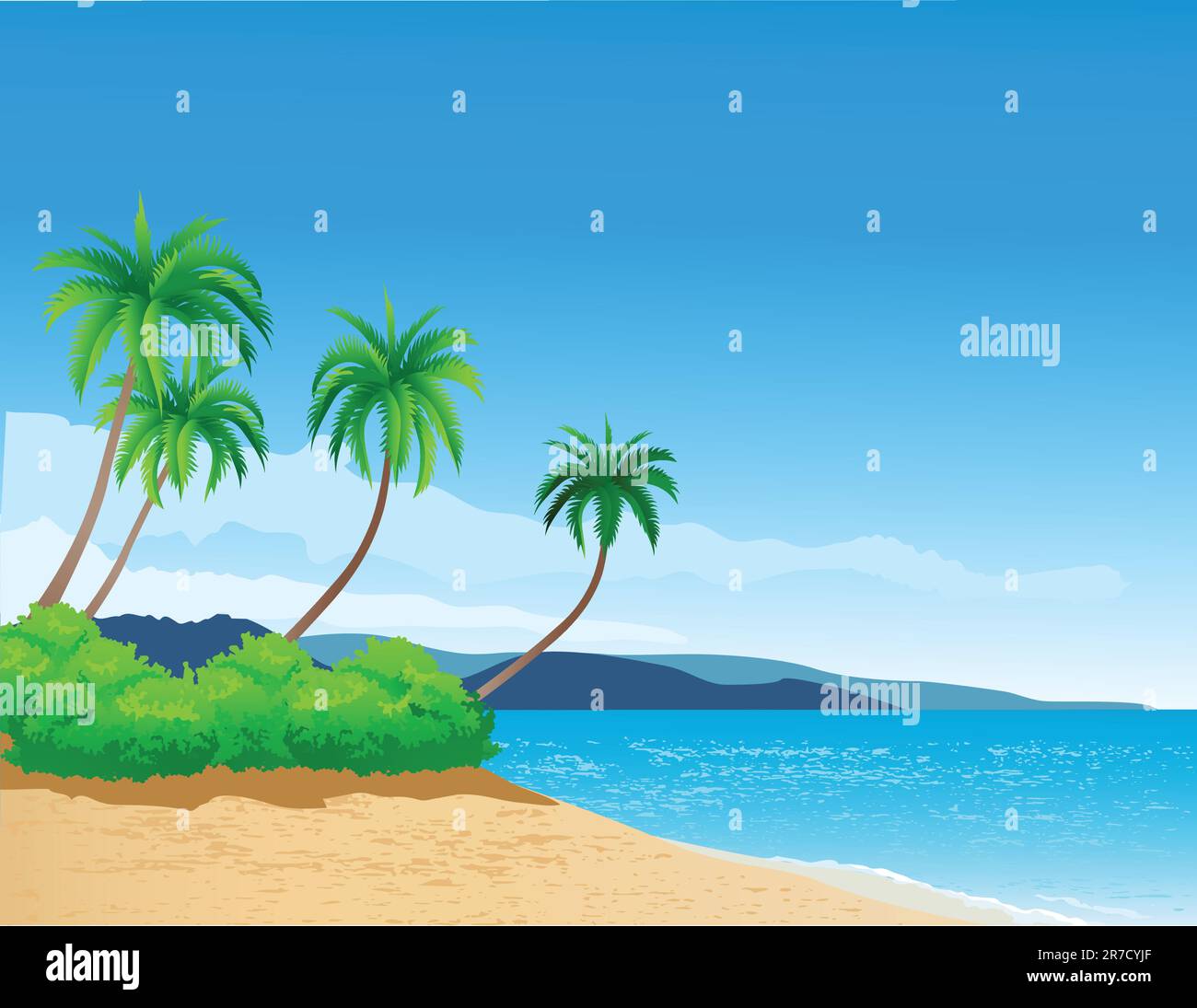 Palm tree tropical escape Stock Vector Images - Alamy