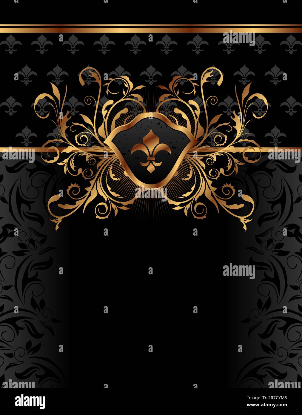 Illustration golden ornate frame for design - vector Stock Vector Image ...