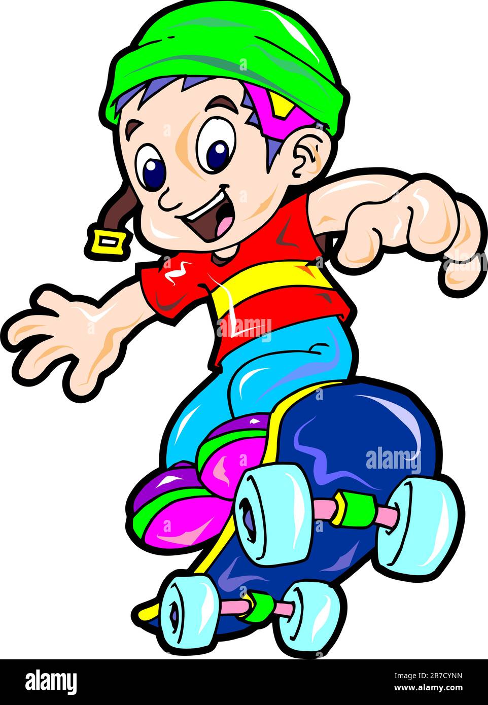 a digitally illustrated active boy Stock Vector Image & Art - Alamy