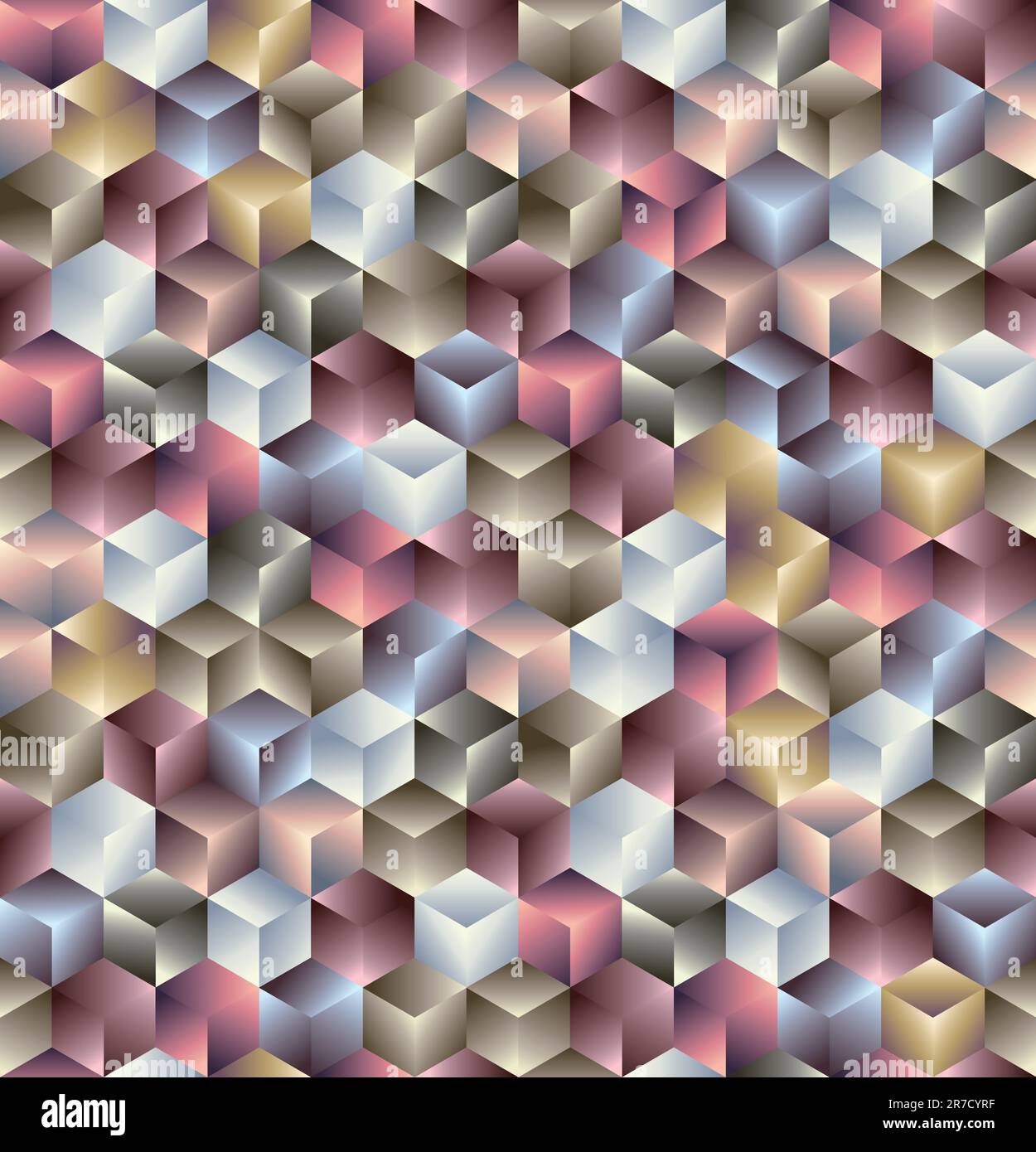 3d Cubes Geometric Seamless Pattern Vector Tiles Background Stock Vector Image And Art Alamy