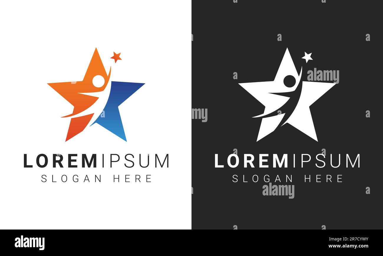 Dream Star Reaching Dream Logo Human Abstract Icon Success Life ...