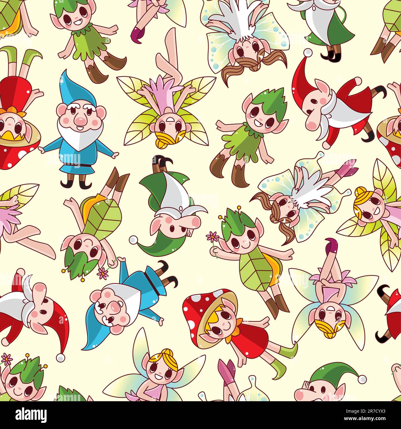 seamless elf pattern Stock Vector Image & Art - Alamy