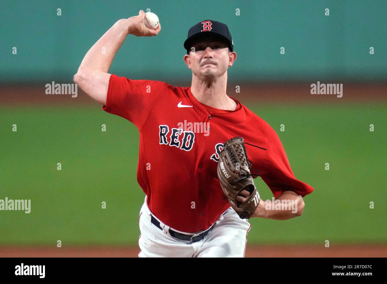 Boston Red Sox starting pitcher Garrett Whitlock delivers in the first ...