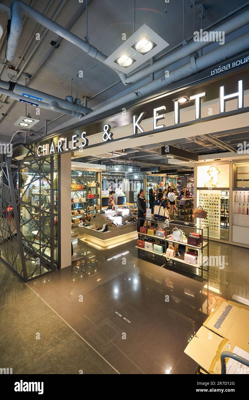 BANGKOK, THAILAND - CIRCA JANUARY, 2020: entrance to Charles and Keith ...