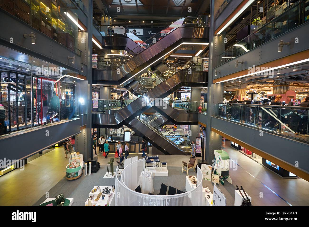 BANGKOK, THAILAND - CIRCA JANUARY, 2020: interior shot of Siam Center shopping centre Stock ...