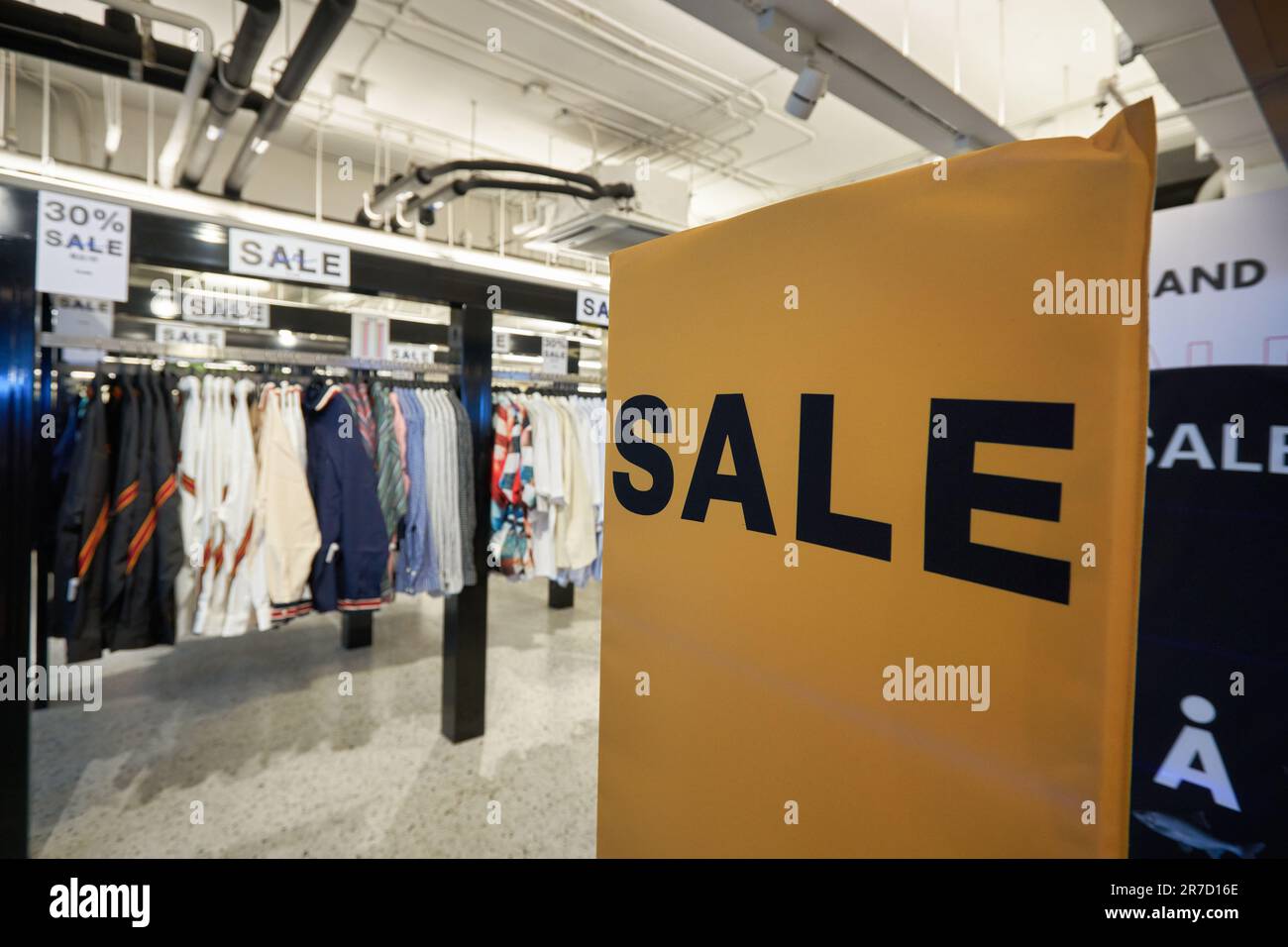 BANGKOK, THAILAND - CIRCA JANUARY, 2020: close up shot of sale sign ...