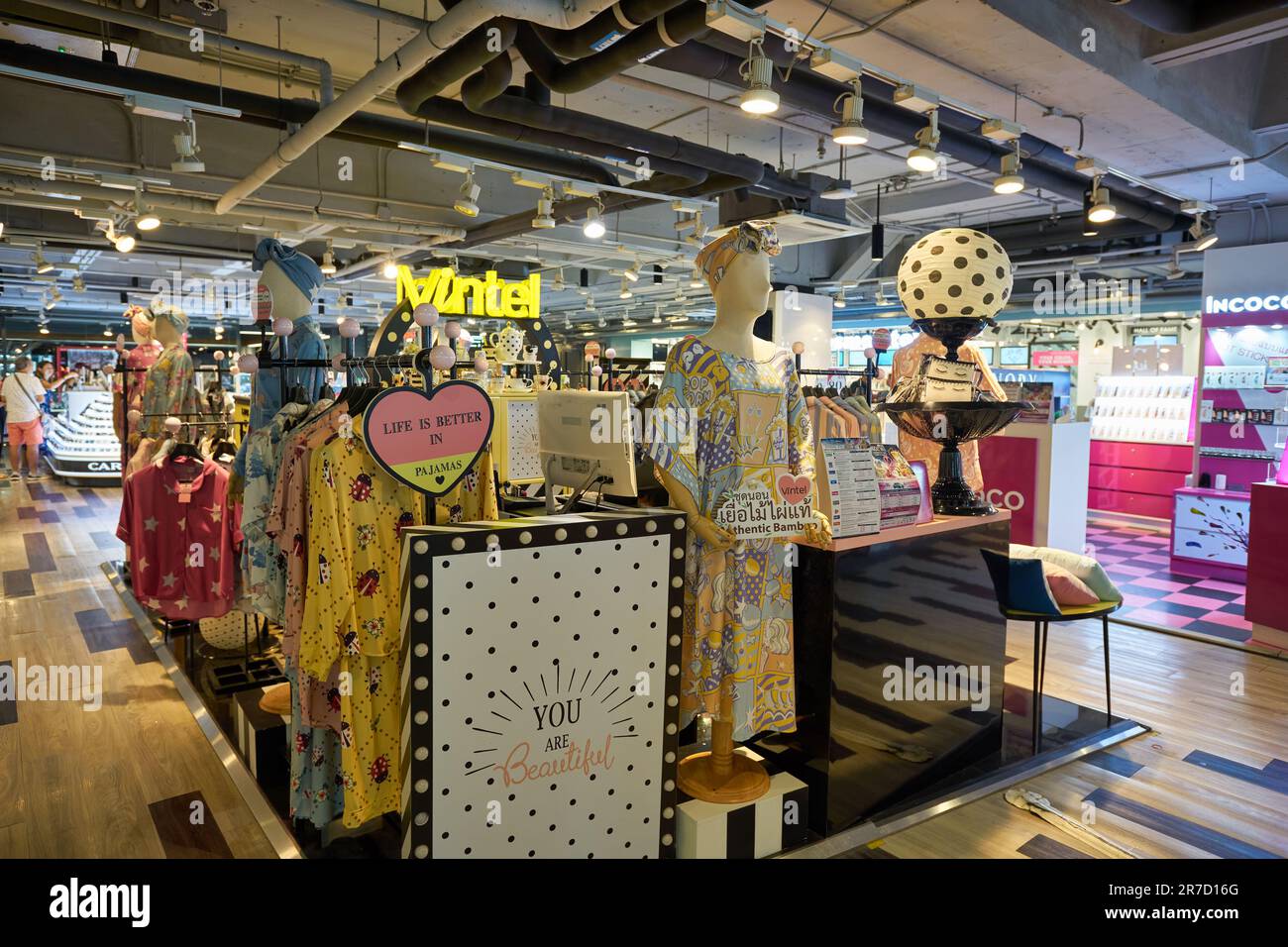 BANGKOK, THAILAND - CIRCA JANUARY, 2020: clothes displayed at the store ...